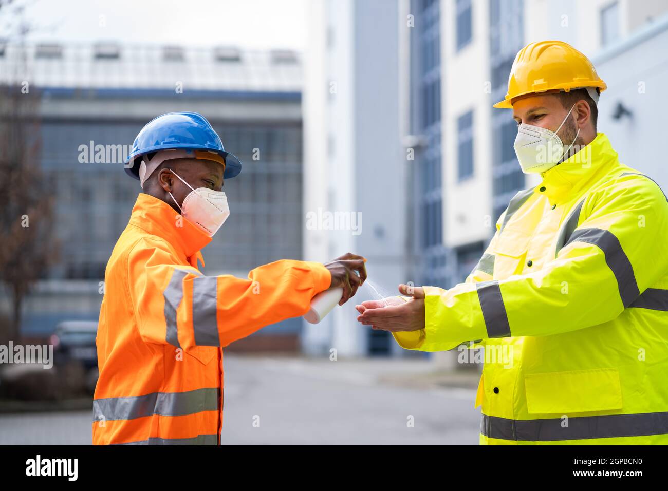 Industrial Work Health At Construction Site Or Factory Stock Photo - Alamy