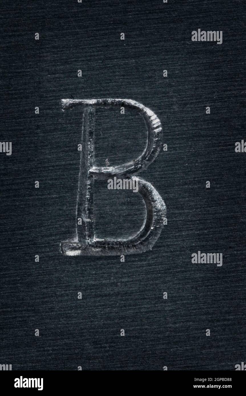 Embossed letter b hi-res stock photography and images - Alamy