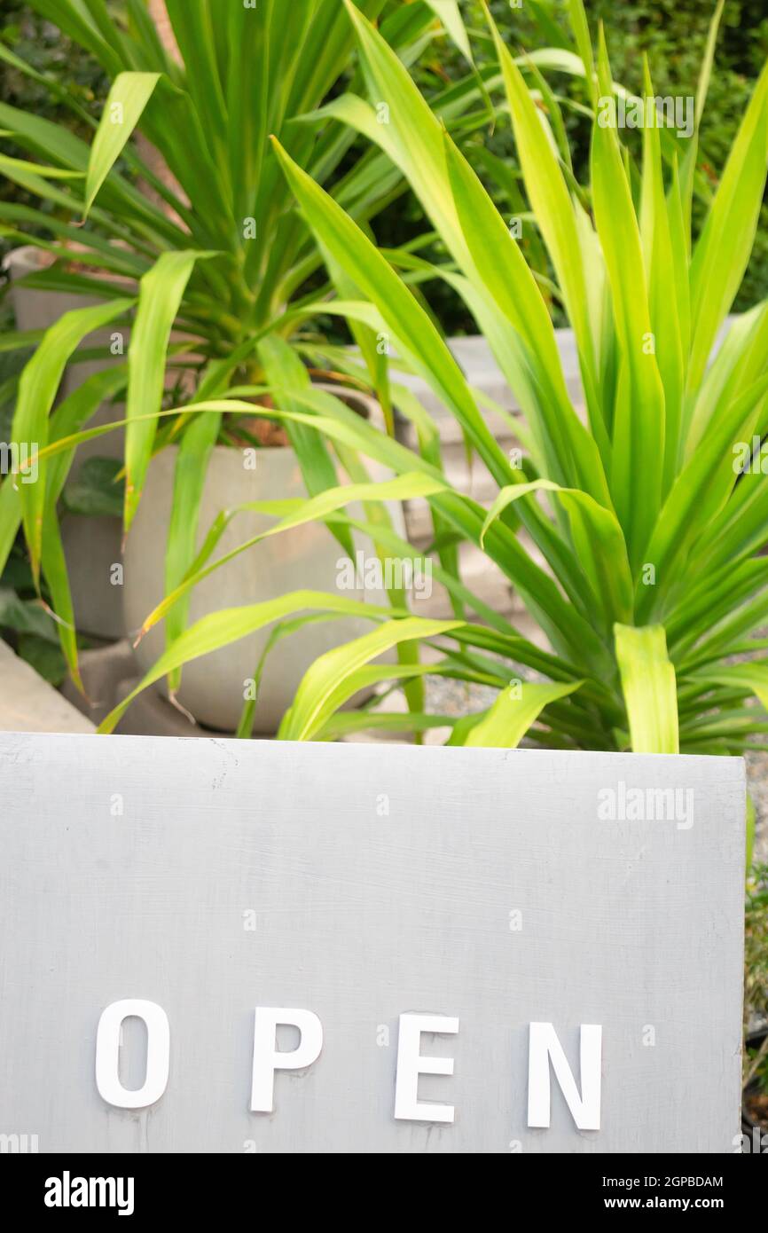 Label board outside at restaurant and coffee shop, stock photo Stock ...