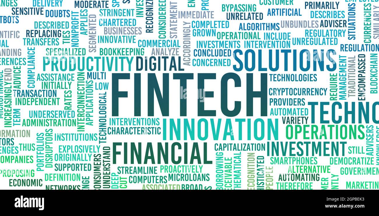 Fintech Financial Technology Business Concept as Abstract Stock Photo ...