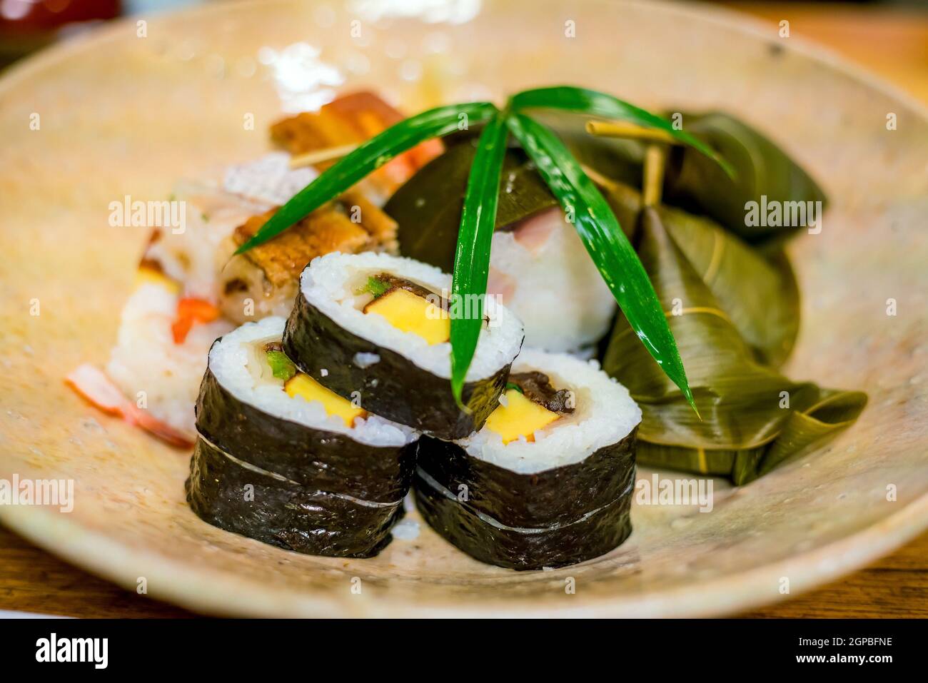 Traditional Kyoto style sushi in a japanese restaurant Stock Photo - Alamy