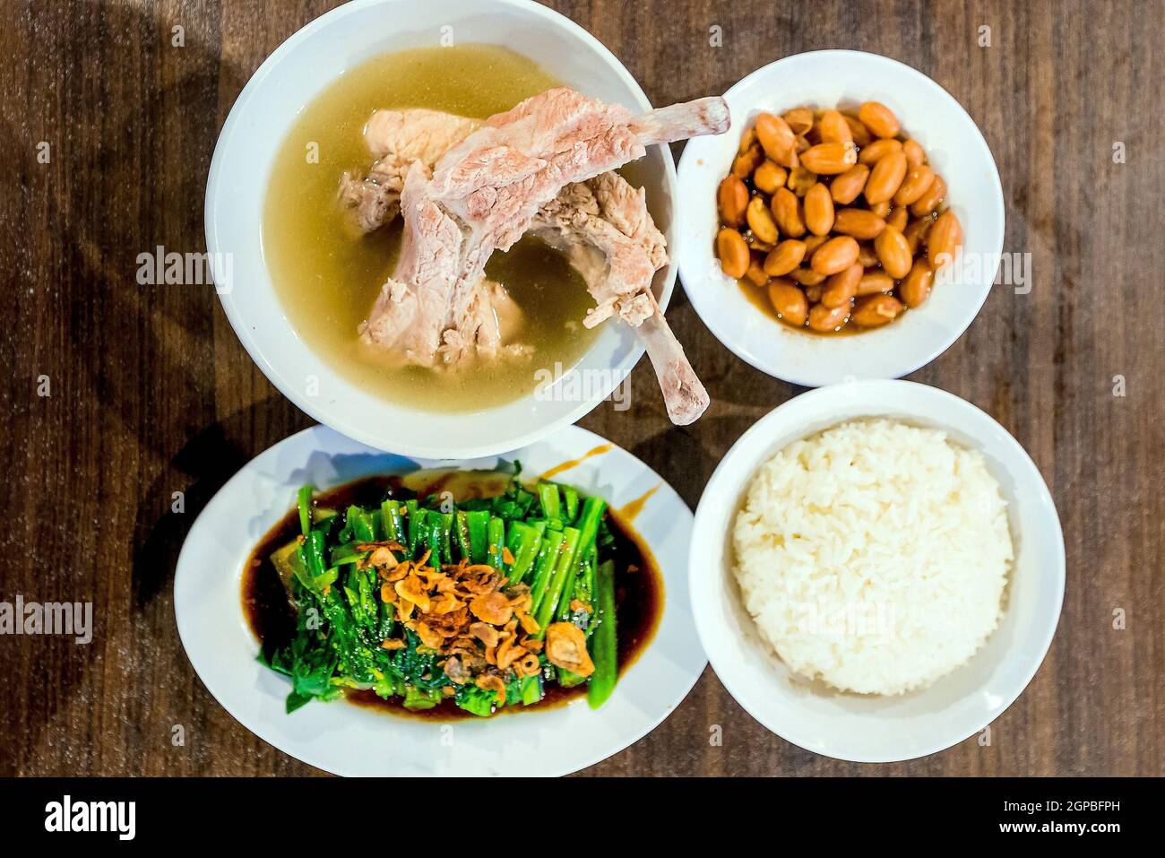 Set of Singapore bak kut teh and sides Stock Photo - Alamy