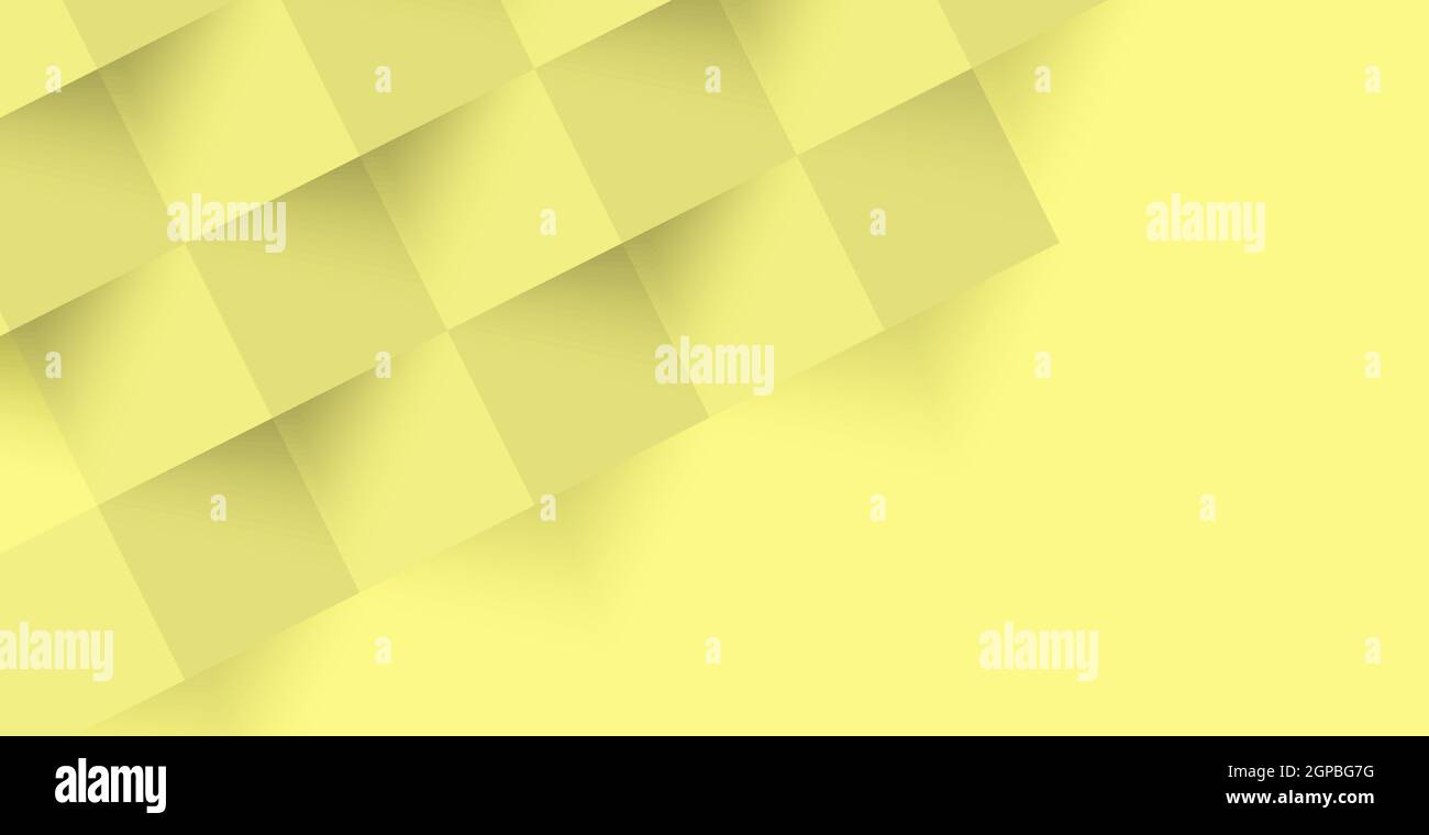 Abstract yellow background, web template, squares with shadow - Vector ...