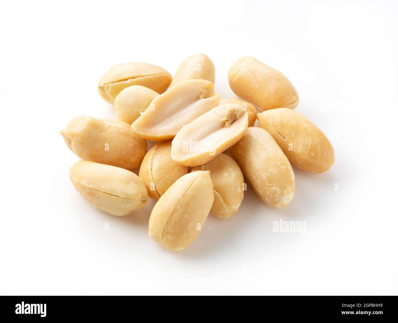 A lot of peanuts on a white background Stock Photo - Alamy