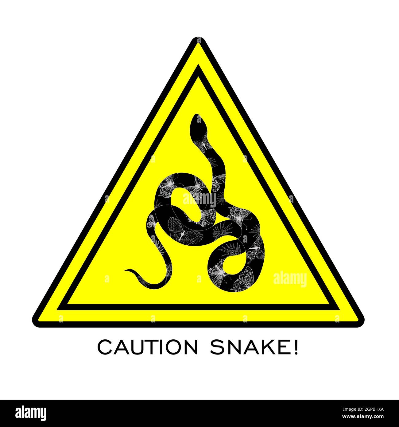 Snake warning sign. Danger. Poisonous snakes Vector illustration Stock ...