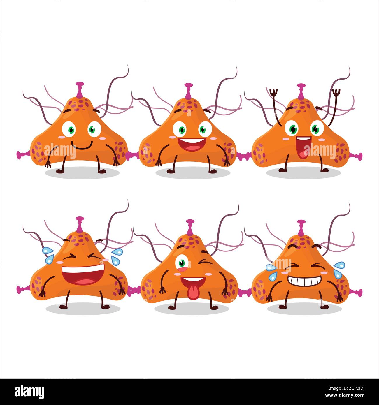 Cartoon character of bacteria virus with smile expression. Vector ...