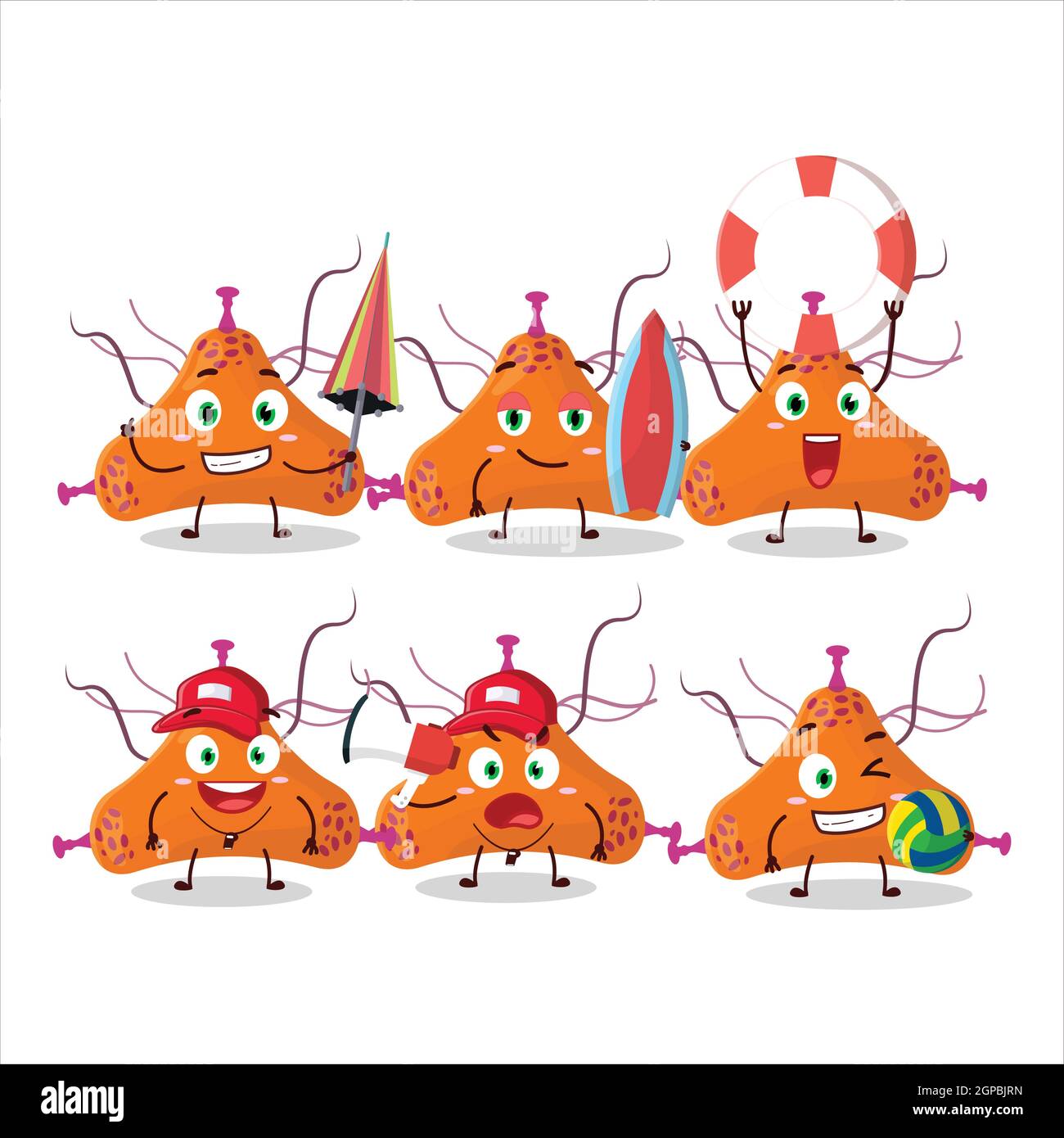 Happy Bacteria Cartoon