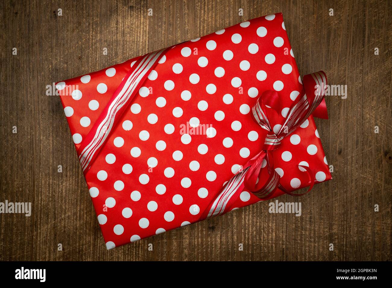 Craft paper gift box as a present for Christmas, new year, valentine ...