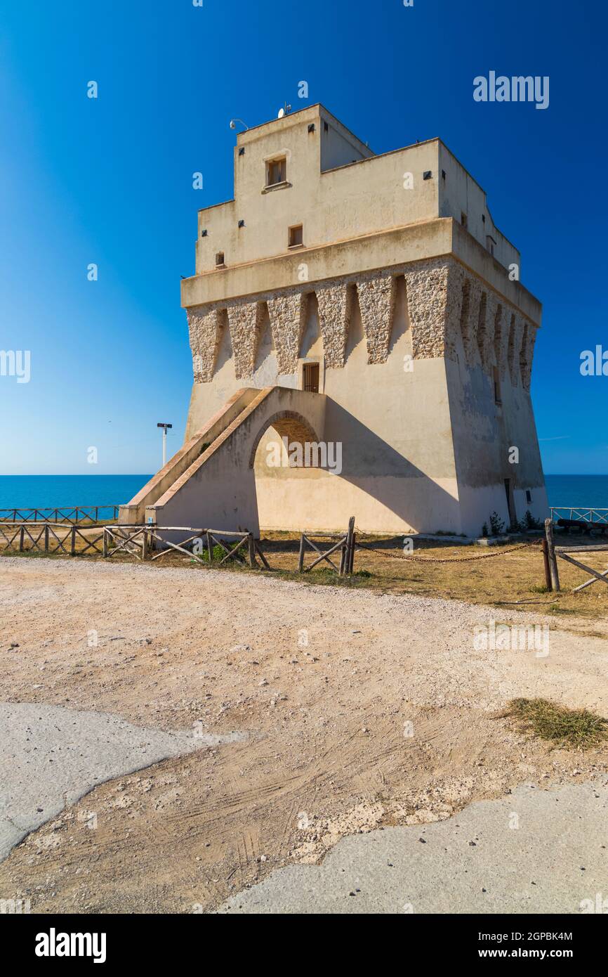 Torre Mileto castle near San Nicandro Garganico, Apulia, Italy Stock ...
