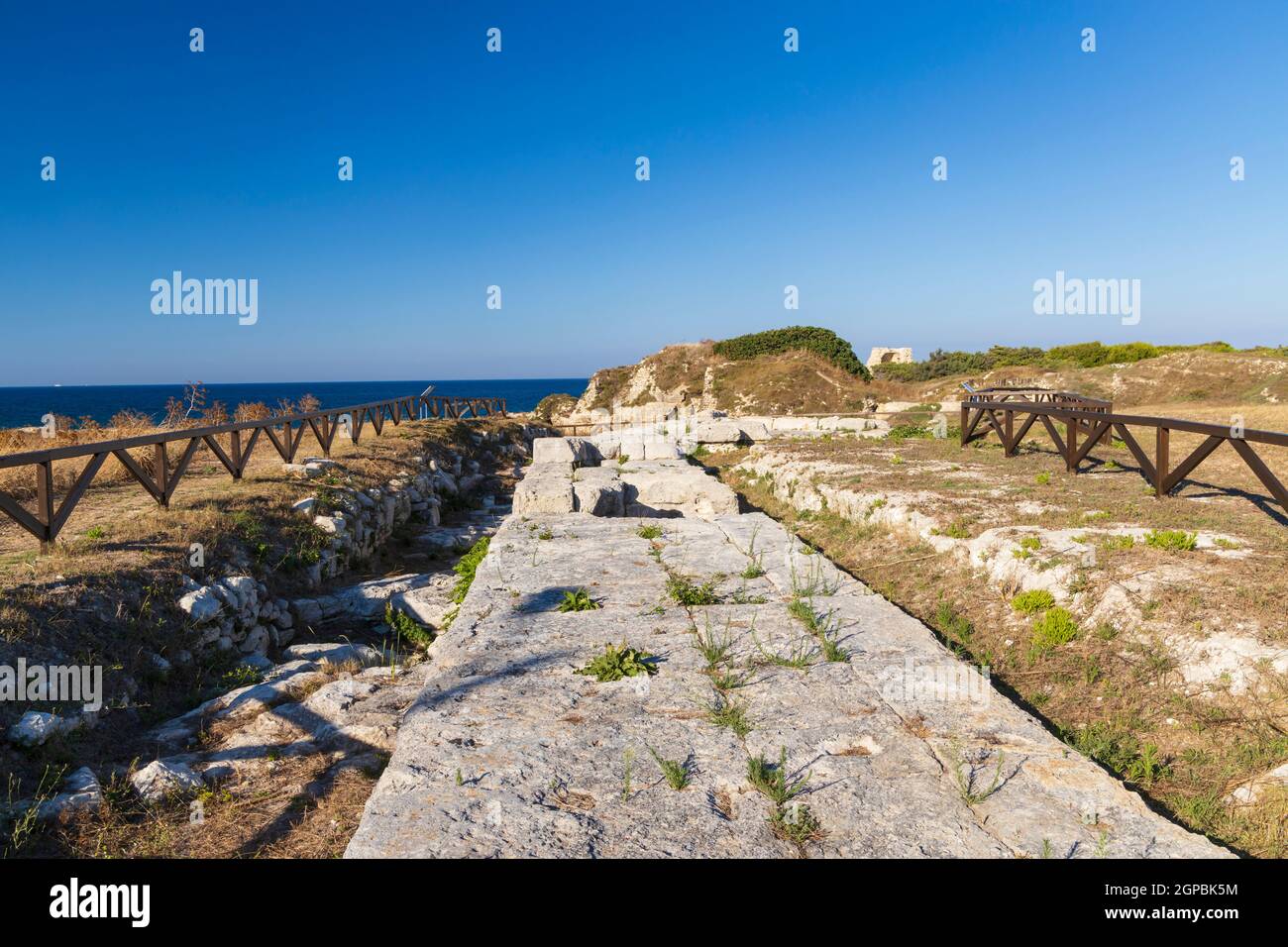 Roca Vecchia, Archaeological site near Torre di Roca Vecchia, Apulia ...