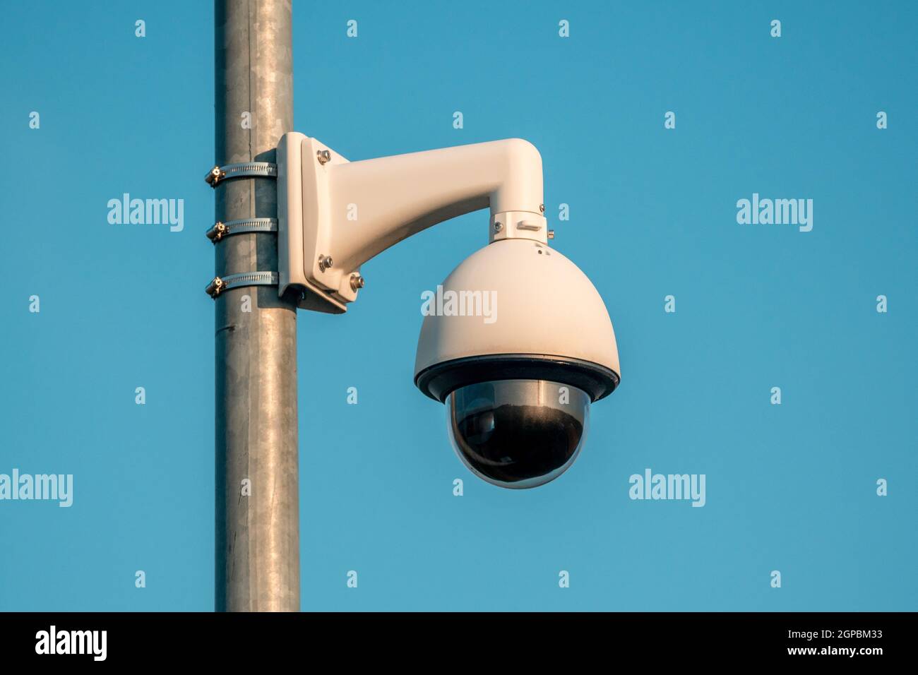 CCTV Security camera at public area.CCTV security outdoor camera on ...