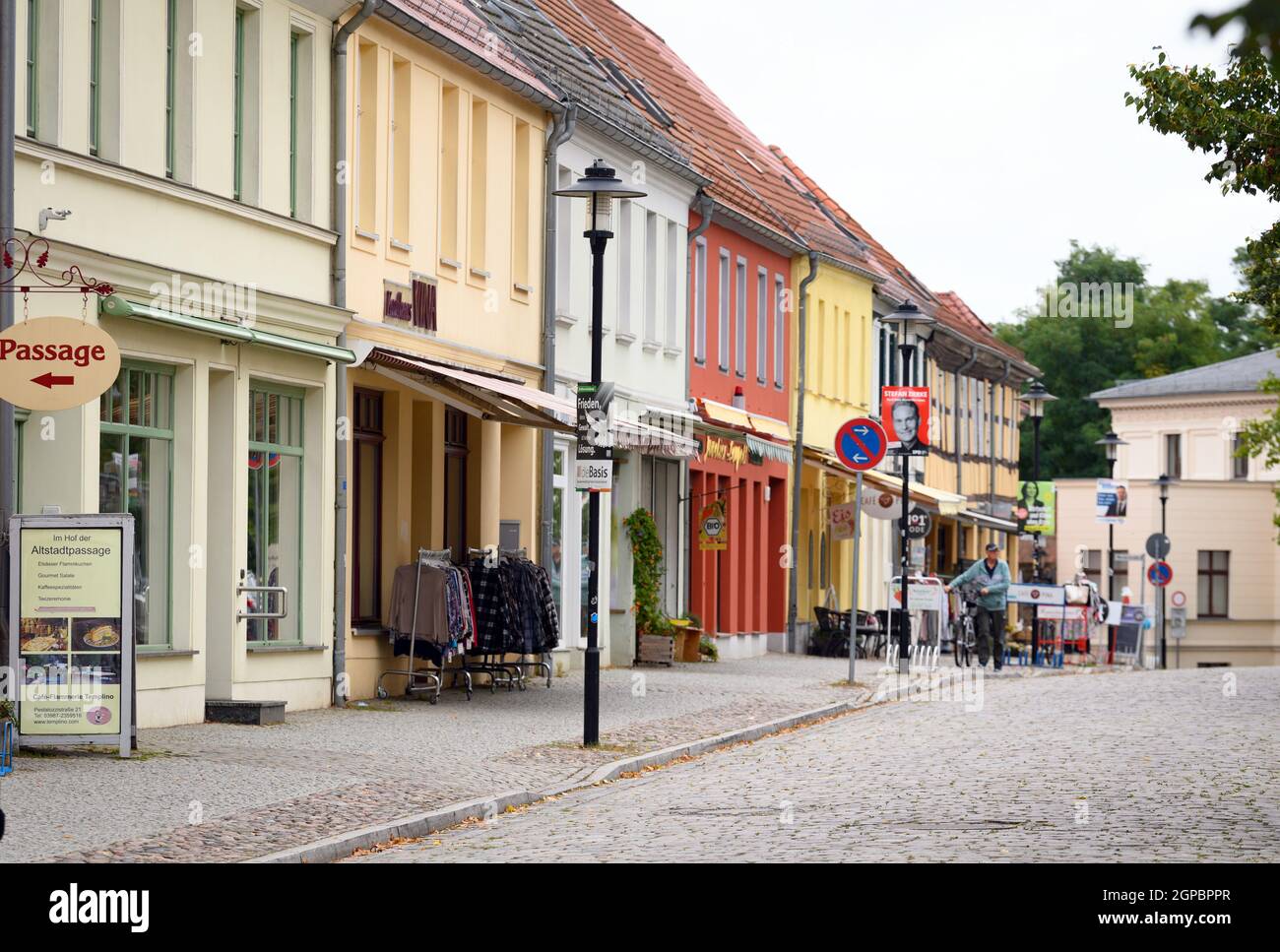 Templin, Germany. 16th Sep, 2021. Residential and commercial buildings ...