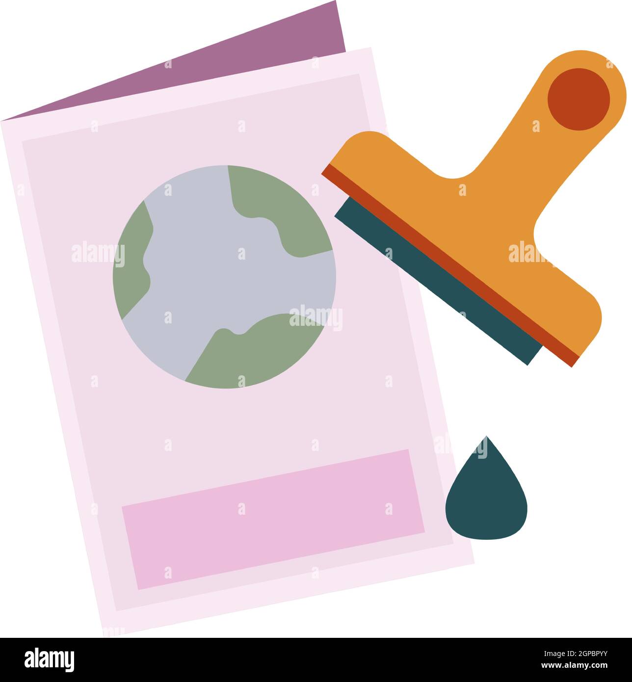 Visa icon travel passport, document form vector Stock Vector Image ...