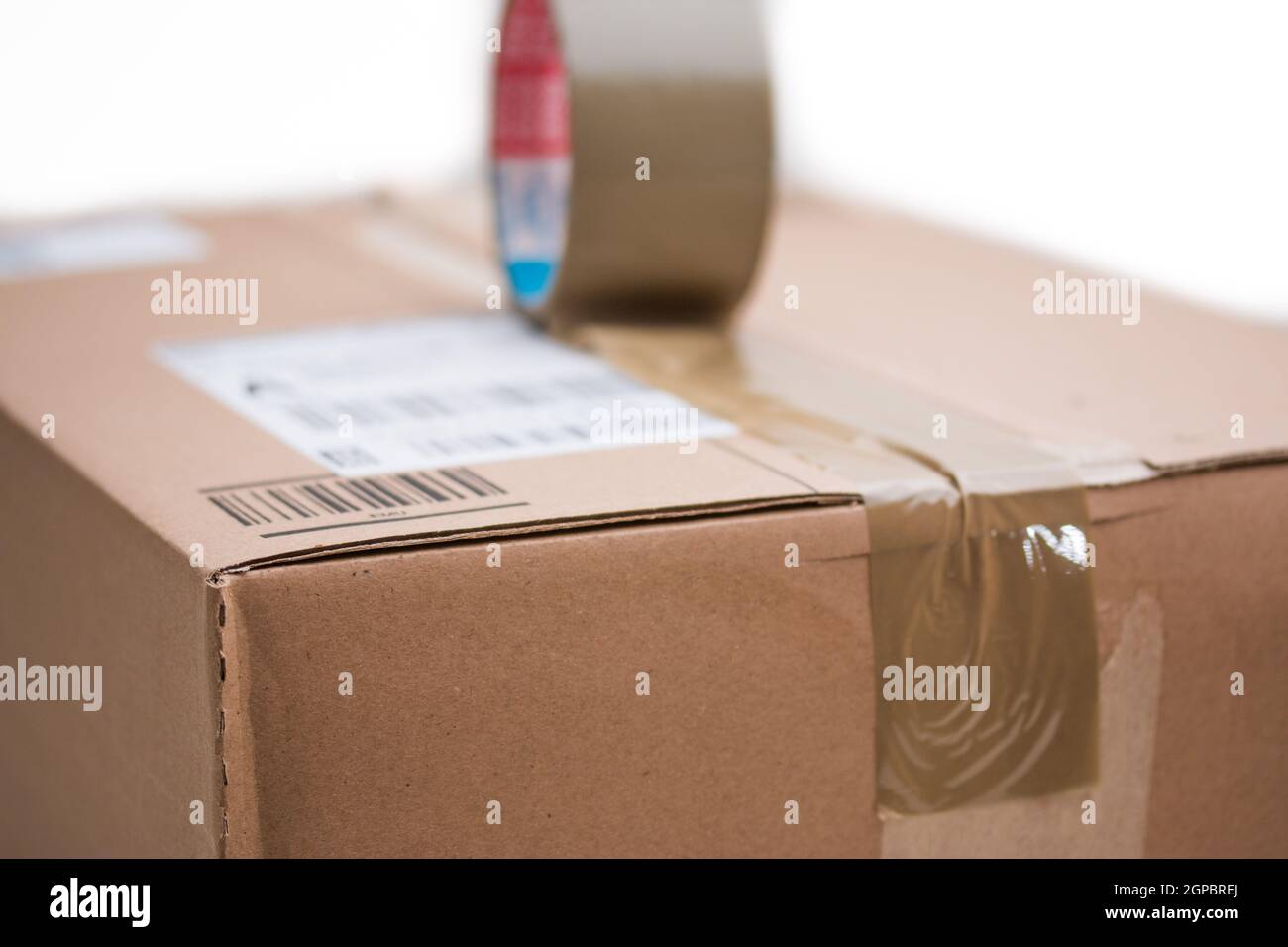 Cardboard box package, shipping concept: Preparing for delivery ...