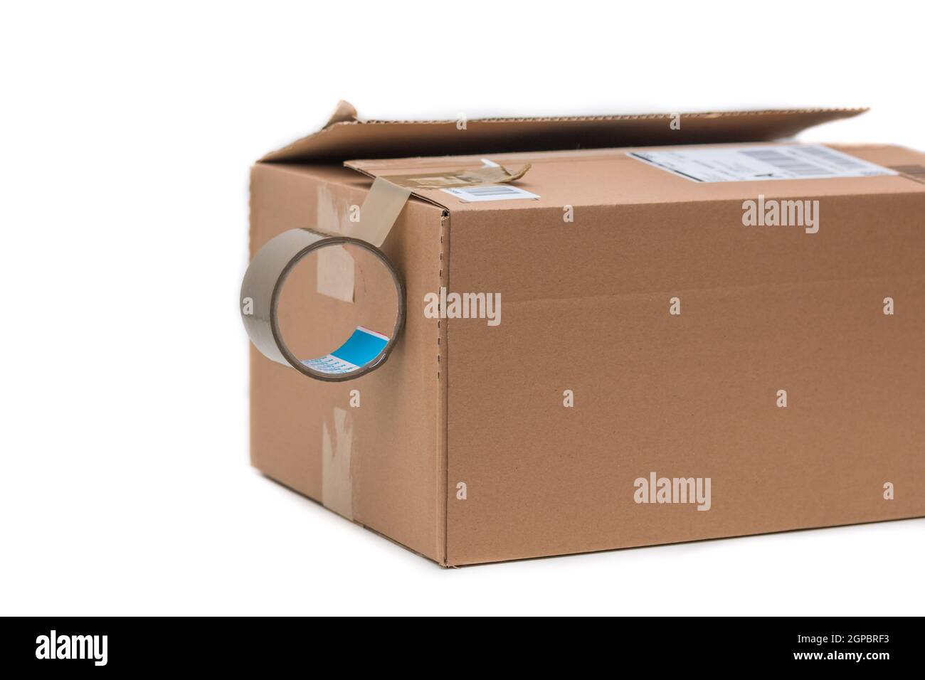 Cardboard box package, shipping concept: Preparing for delivery ...