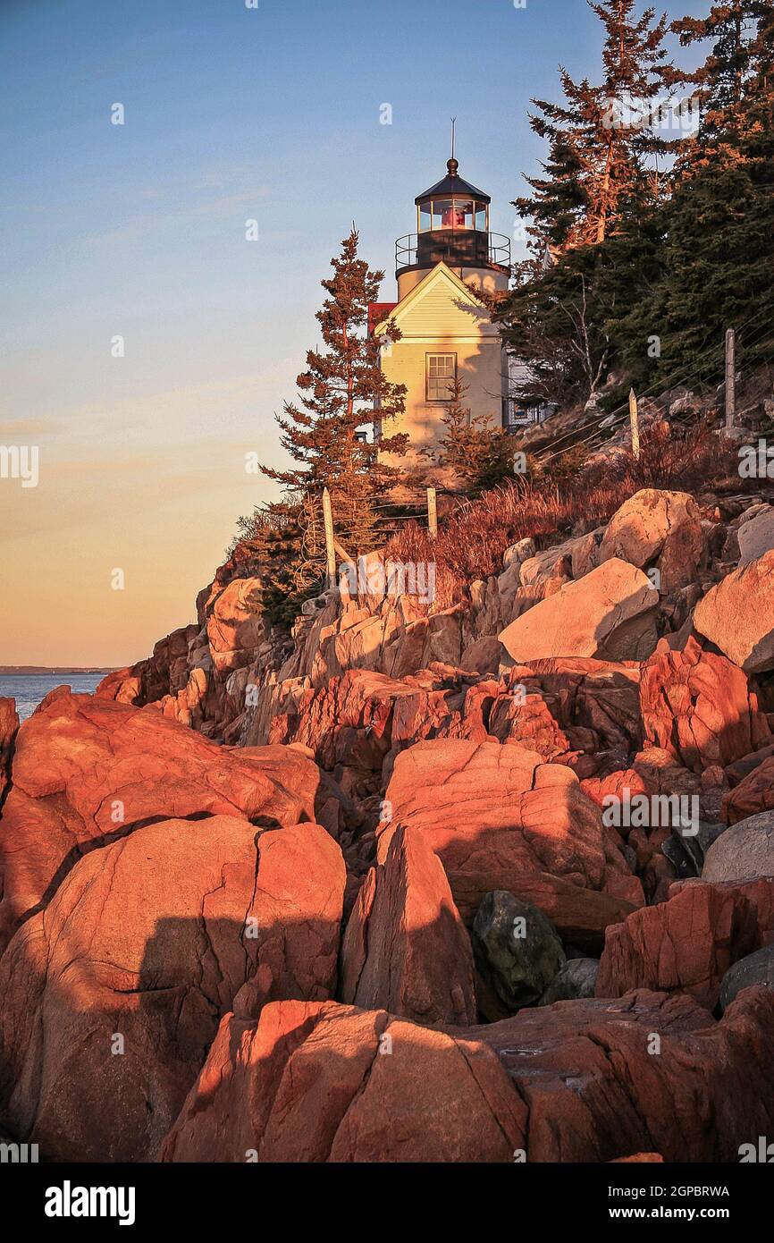 Bass Harbor Head Lighthouse Stock Photo - Alamy