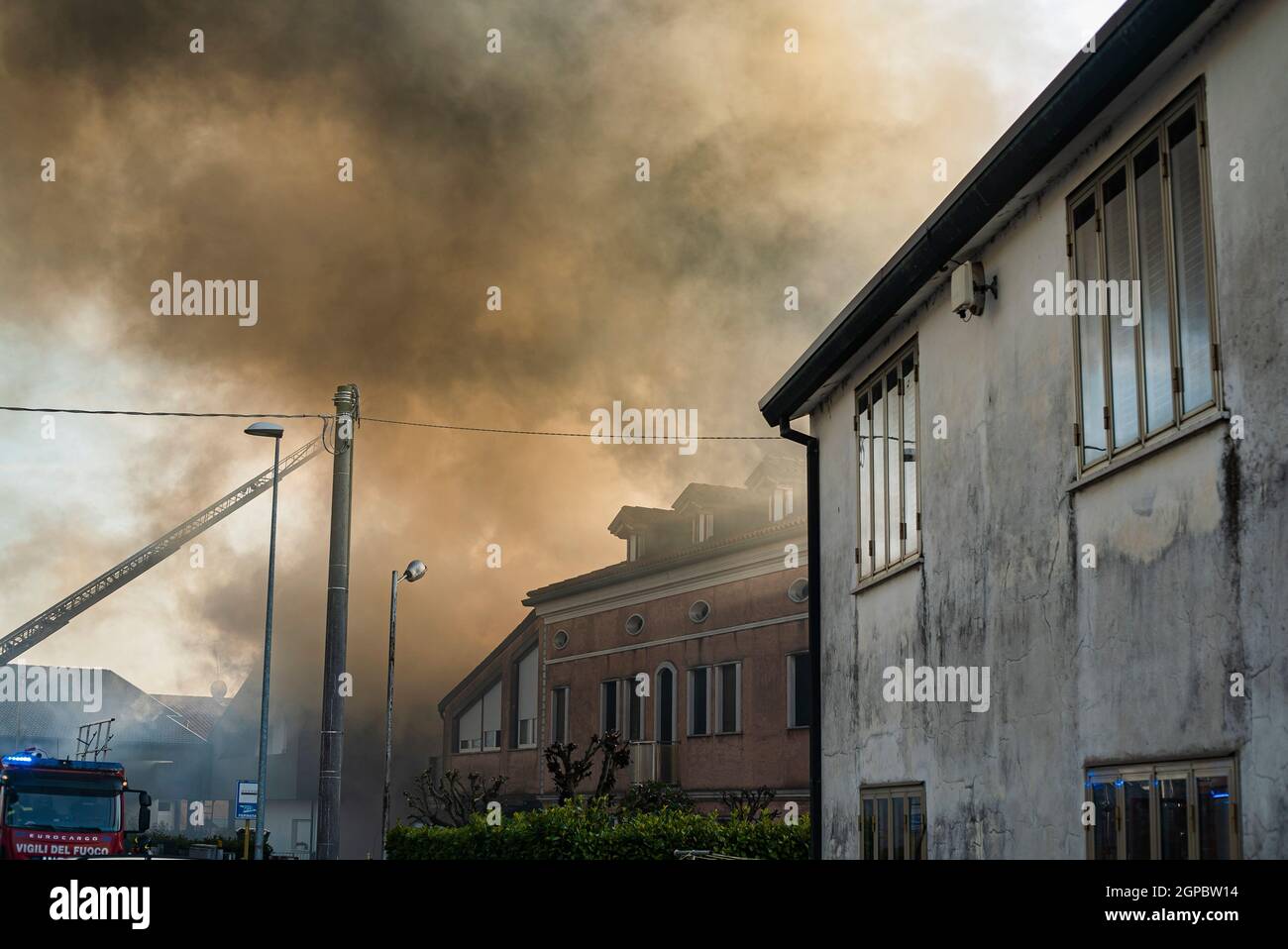 Burning village in the background hi-res stock photography and images ...