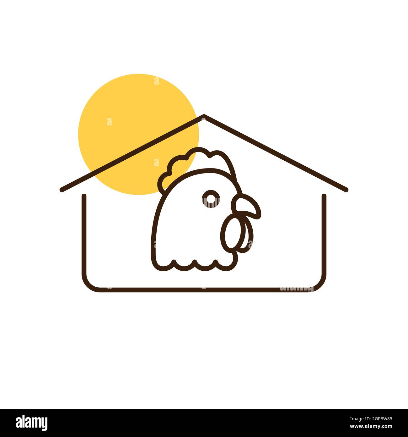 Chicken house icon. Farm animal sign. Graph symbol for your web site ...