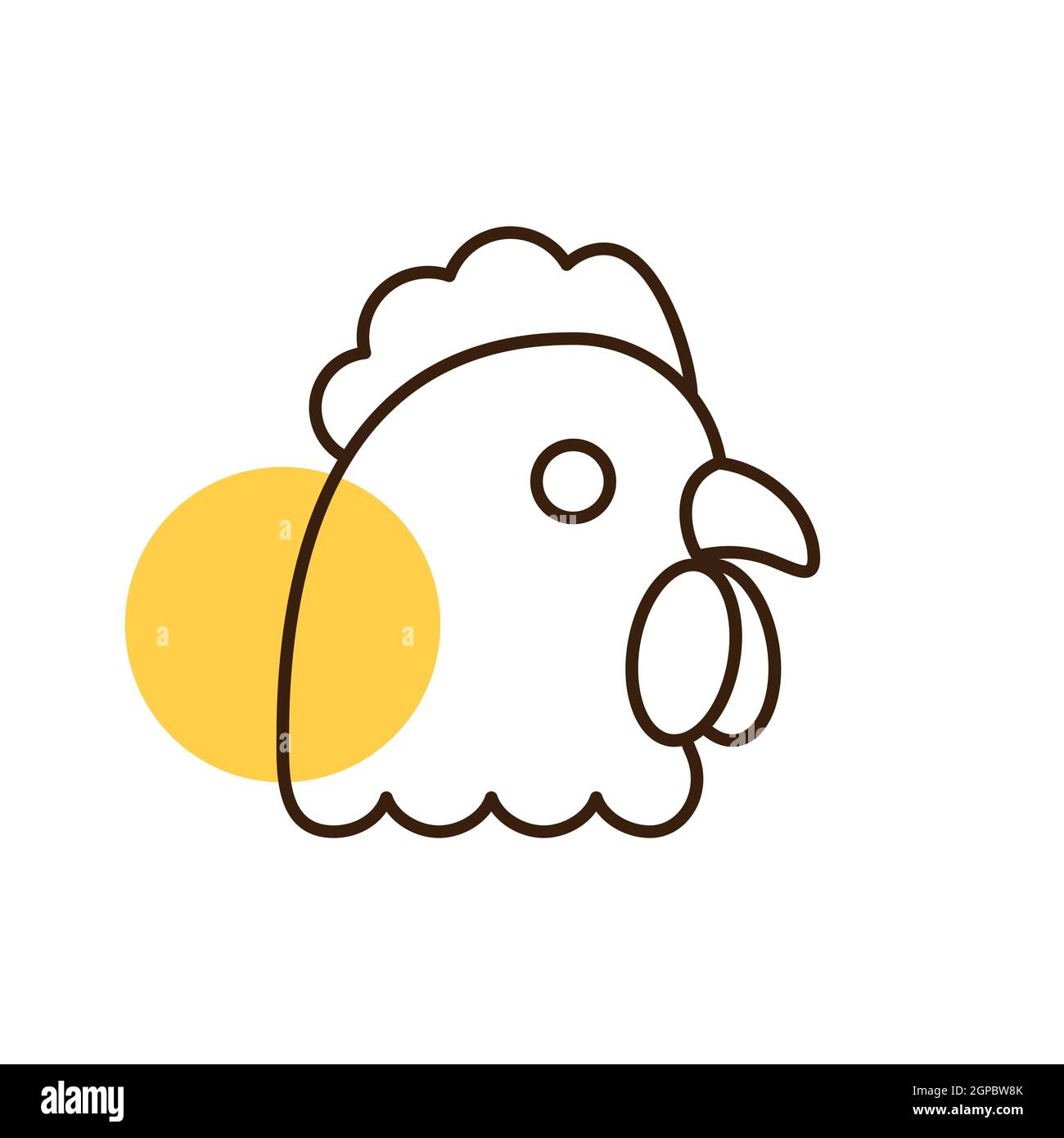 Chicken icon. Animal head. Farm sign. Graph symbol for your web site ...