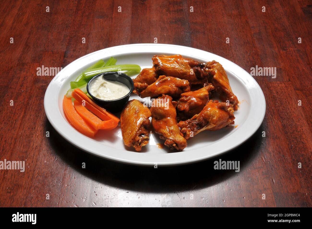 Authentic American cuisine food best known as buffalo hot wings Stock ...