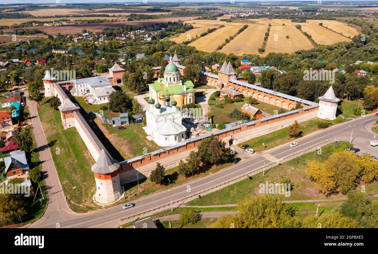 Bird's eye view of Zaraysk Kremlin Stock Photo - Alamy