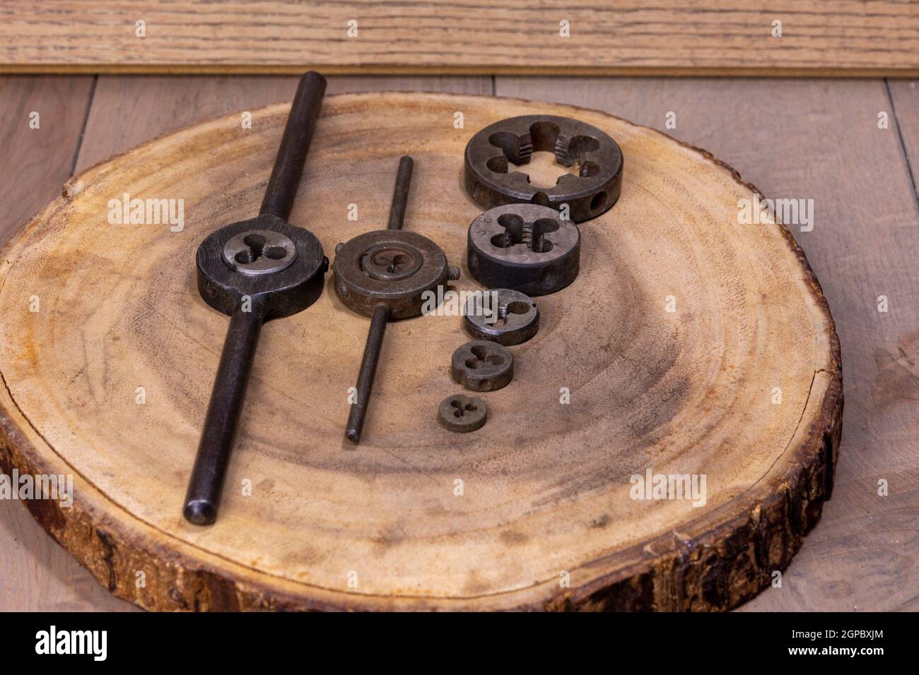 Hand tool sets, high carbon steel, for tapping internal and external ...