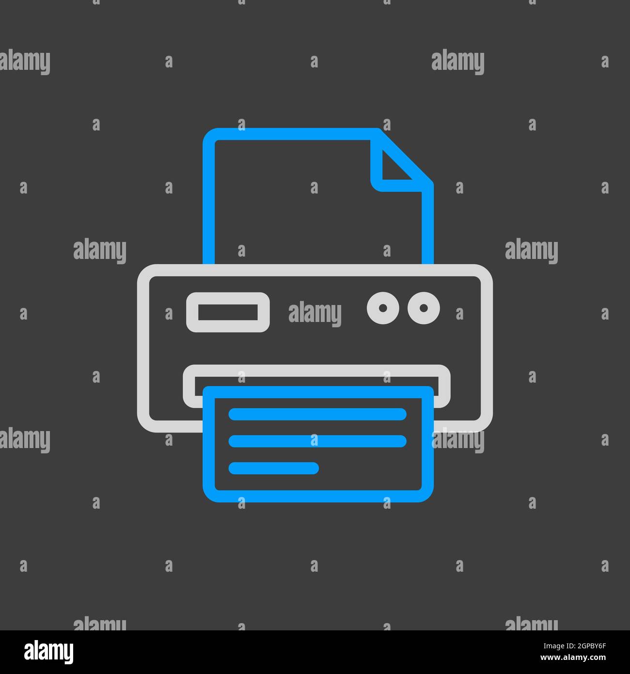 Printer vector outline icon. Office sign. Graph symbol for your web ...