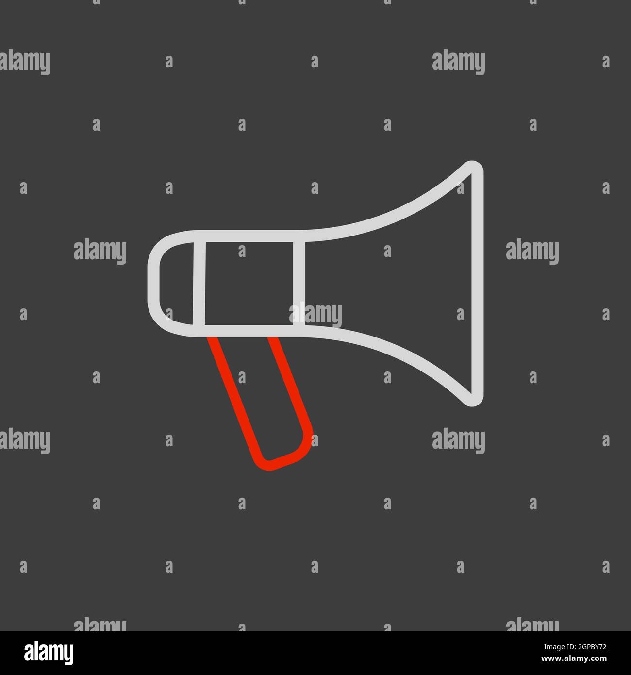 Megaphone or loudspeaker vector icon. Demonstration, manifestation ...