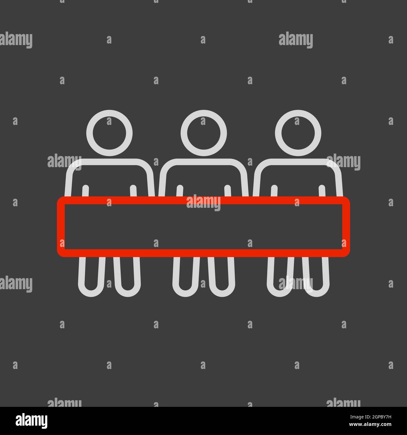 Group of protesting people with big placard vector icon. Demonstration ...