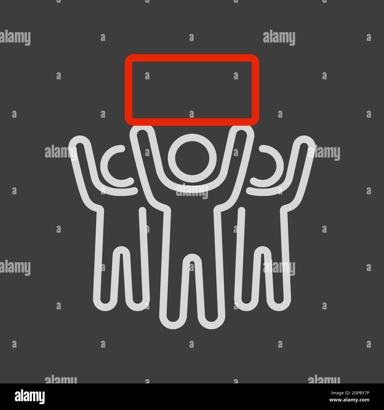 Hands human raised icon hi-res stock photography and images - Alamy