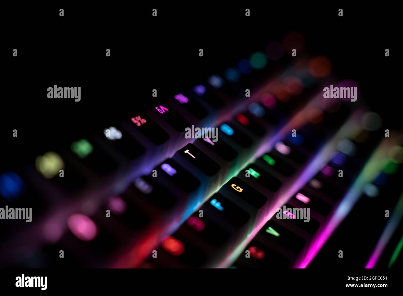 perspective side view detail closeup with shallow depth of field of ...