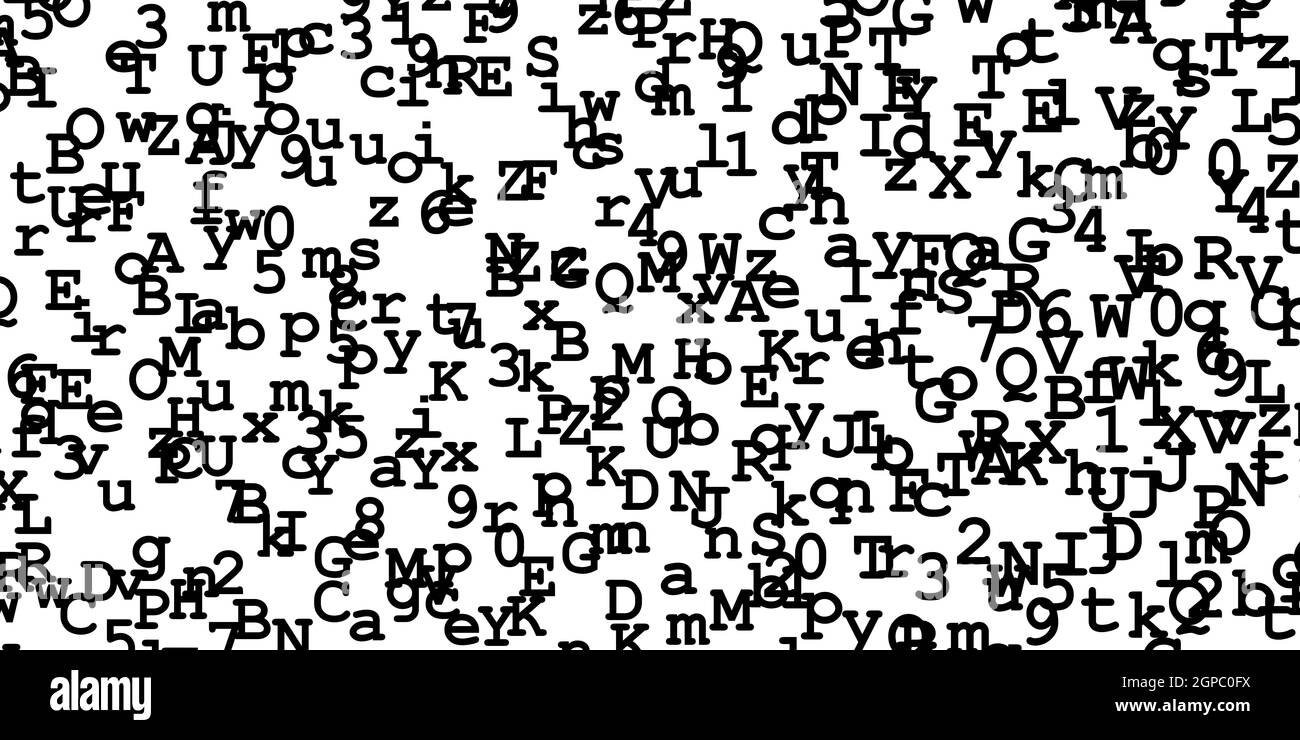 Digital typography texture Black and White Stock Photos & Images - Alamy