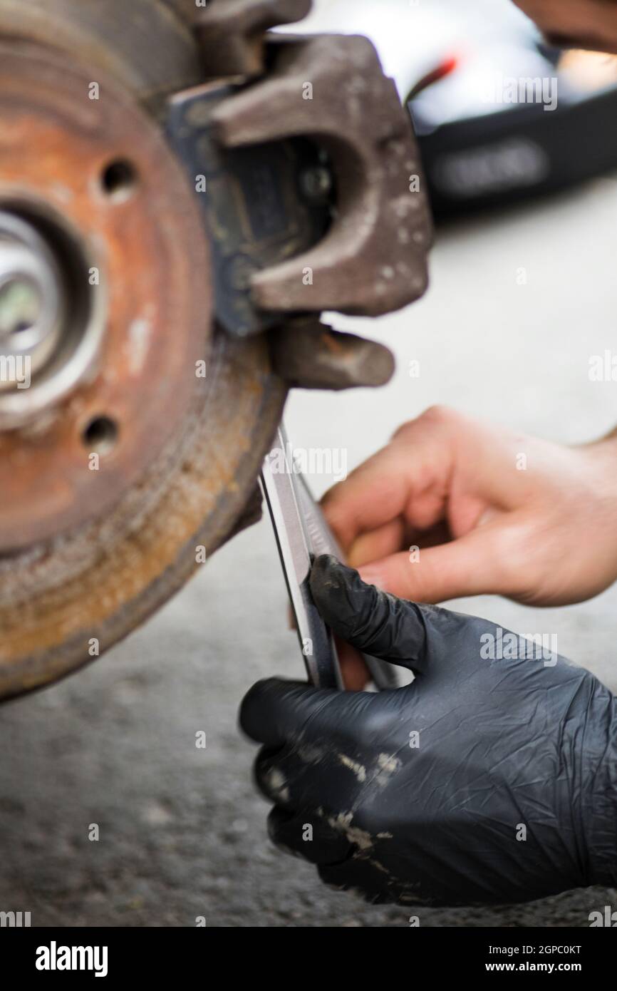 Hydraulic hand brake hi-res stock photography and images - Alamy