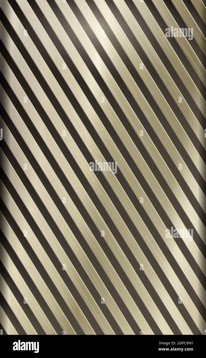 Light metal background with golden highlights, corrugated texture ...