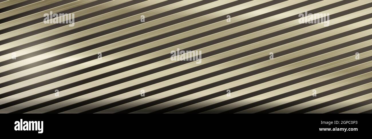 Light metal background with golden highlights, corrugated texture ...