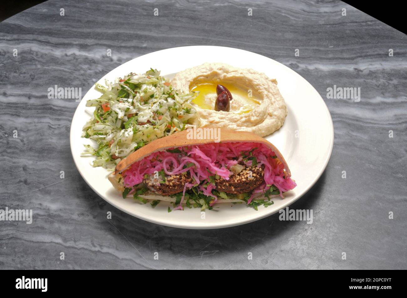 Delicious midle eastern cuisine known as falafel pita pocket Stock ...