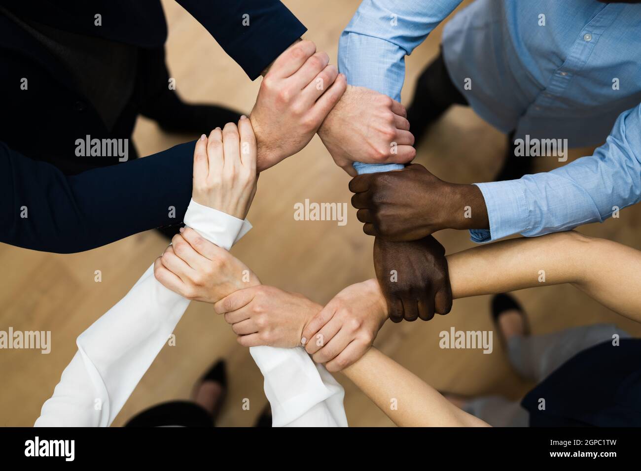 Group Of Business People Commitment And Support Concept Stock Photo - Alamy