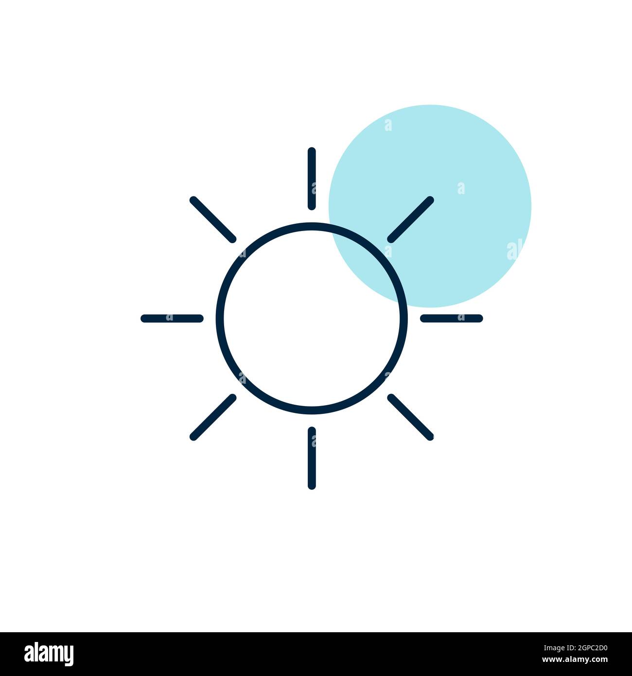 Sun vector icon. Symbol of the good weather. Meteorology sign. Graph ...