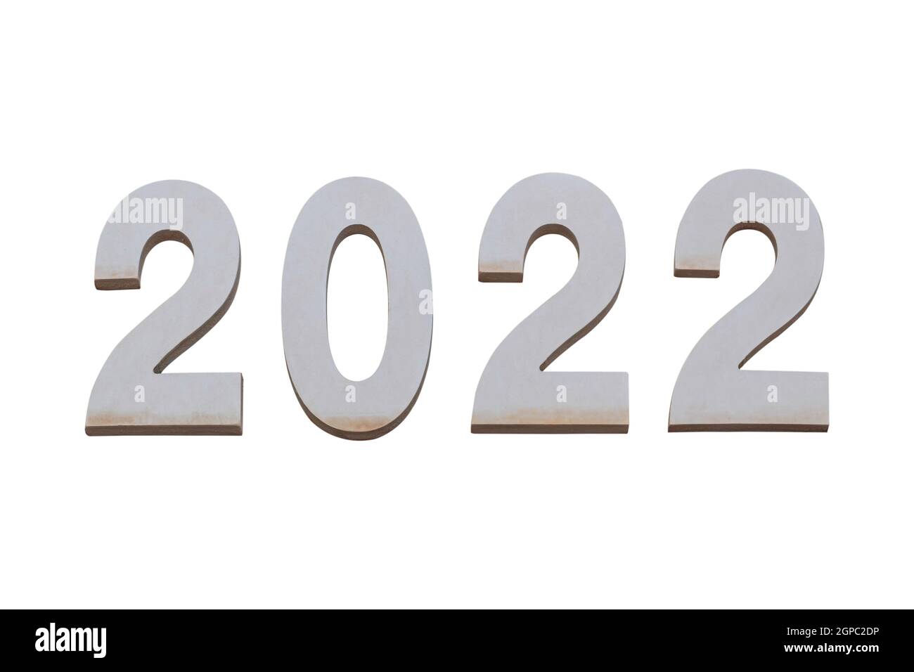 2022 rusty metal letters isolated on white background Stock Photo - Alamy