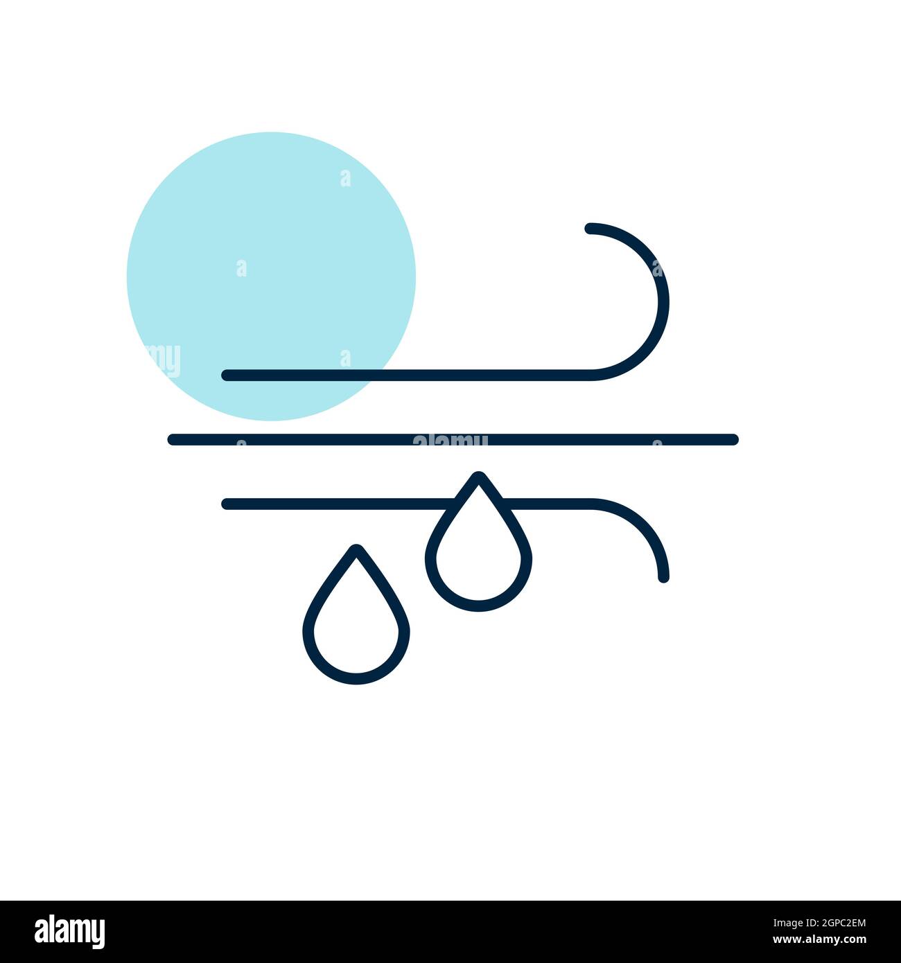 Wind rain vector icon. Meteorology sign. Graph symbol for travel ...