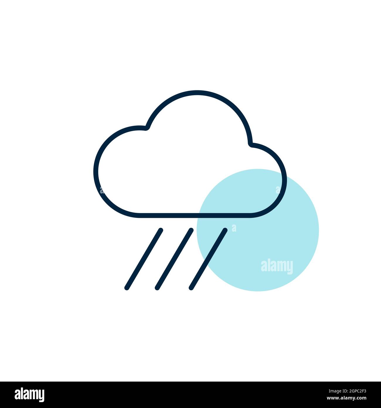 Raincloud vector icon. Meteorology sign. Graph symbol for travel ...