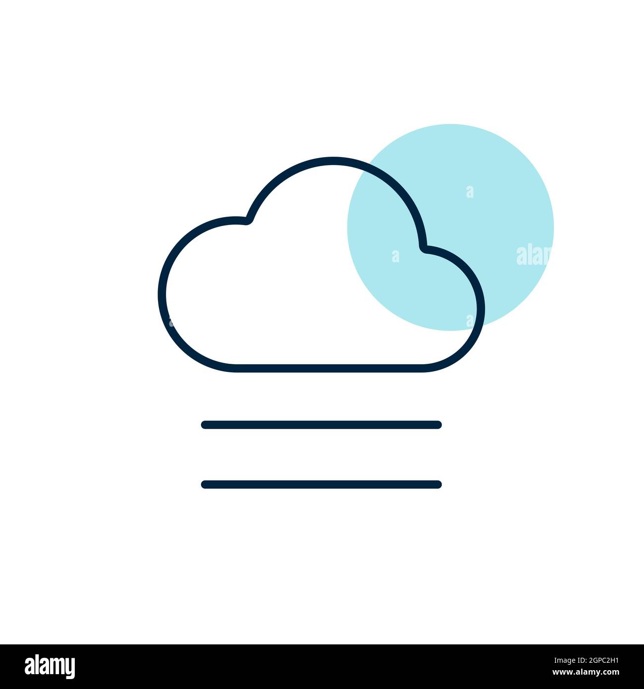 Fog and cloud vector icon. Meteorology sign. Graph symbol for travel ...