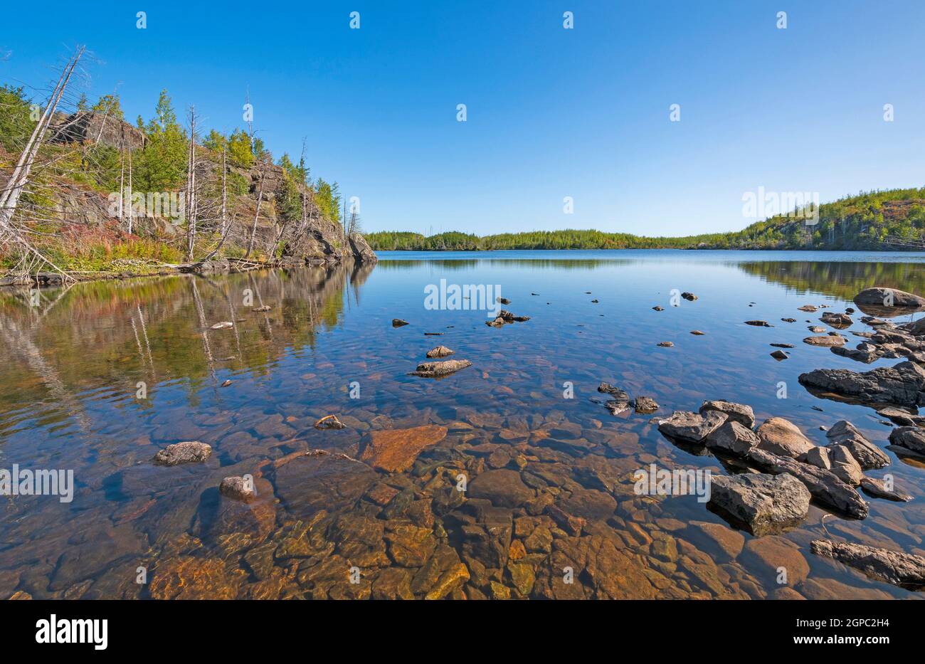 Blue Waters on a Wilderness Lake on Alpine Lake in the Boundary Waters ...