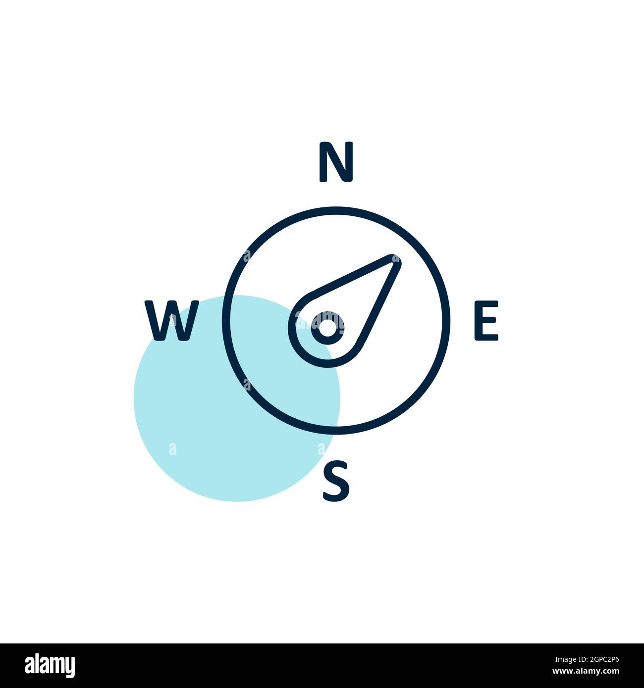 Compass wind rose vector icon. Direction northeast. Meteorology sign ...
