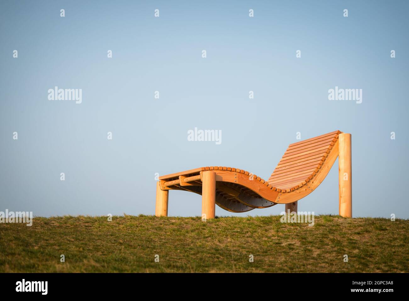 wooden relaxing seat outdoor Stock Photo - Alamy