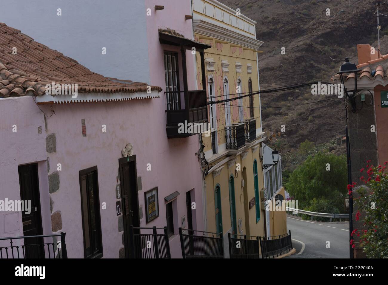 Gran Canaria Mogan White houses, architecture Stock Photo - Alamy