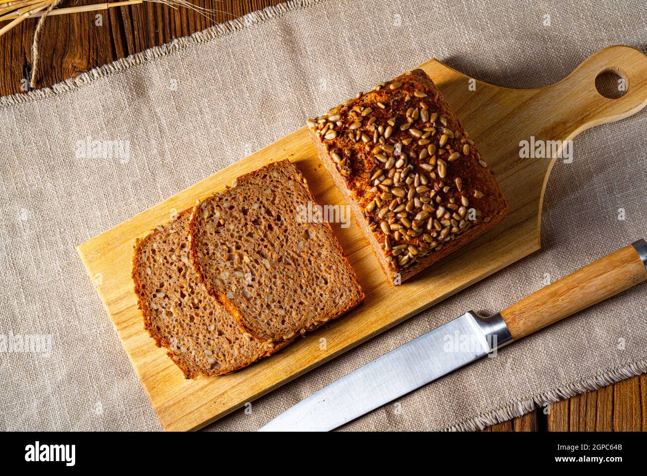 Moist wholemeal bread, crushed or ground whole grain Stock Photo - Alamy