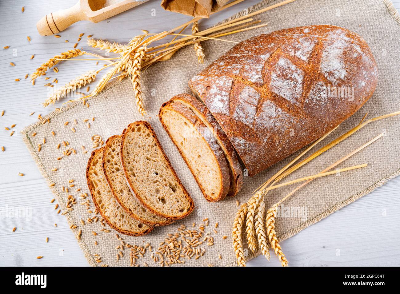 Delicious mixed rye bread, also called gray bread Stock Photo - Alamy