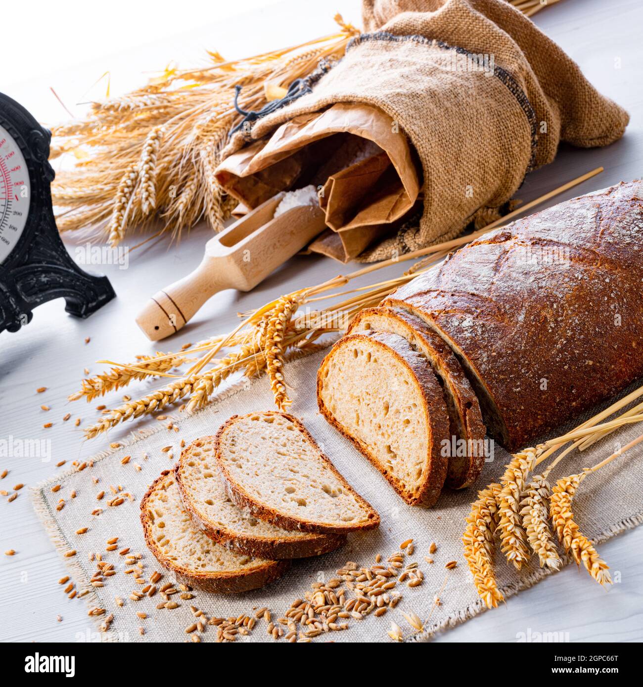 Delicious mixed rye bread, also called gray bread Stock Photo - Alamy