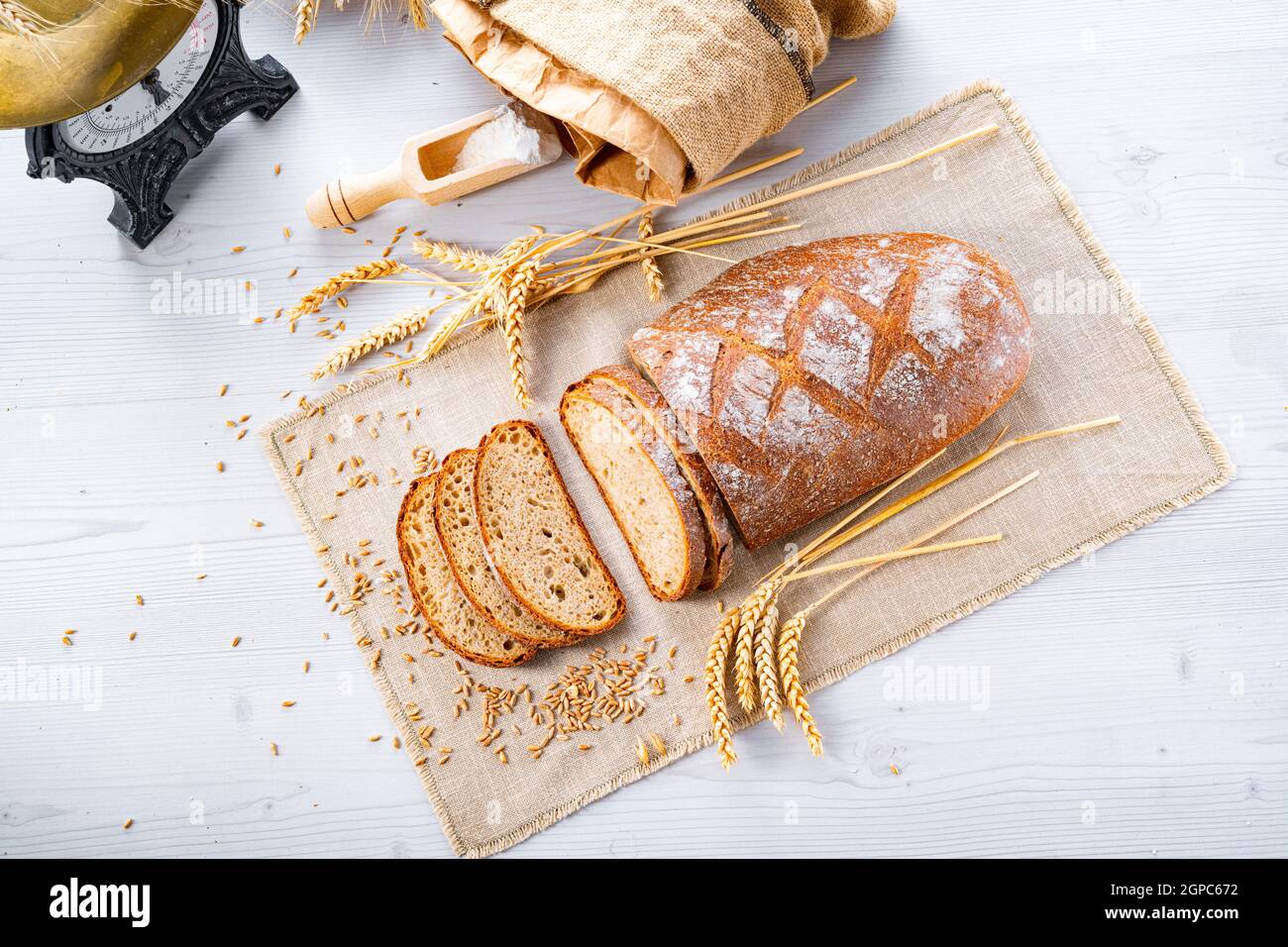 Delicious mixed rye bread, also called gray bread Stock Photo - Alamy